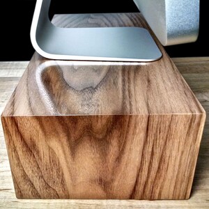 Walnut Monitor Stand; Computer Riser; Desk Organizer; Desktop Storage ...