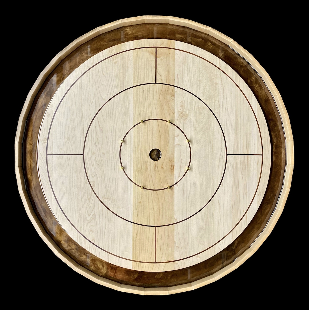 Premium Crokinole Board, 100% Solid Hard Maple, 26” Tournament Size, in ...