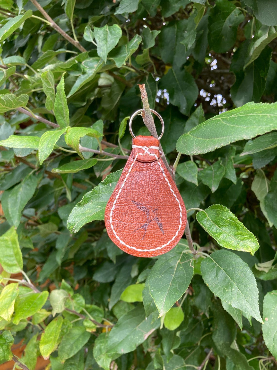 Highland Cow Key Fob Leather Key Ring Keychain Hand Made Hand Stitched ...