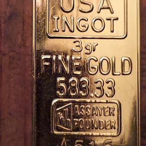 14K Replica Gold Ingot Pendant - Etsy