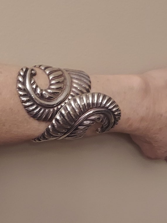 sterling wide cuff heavy - Gem