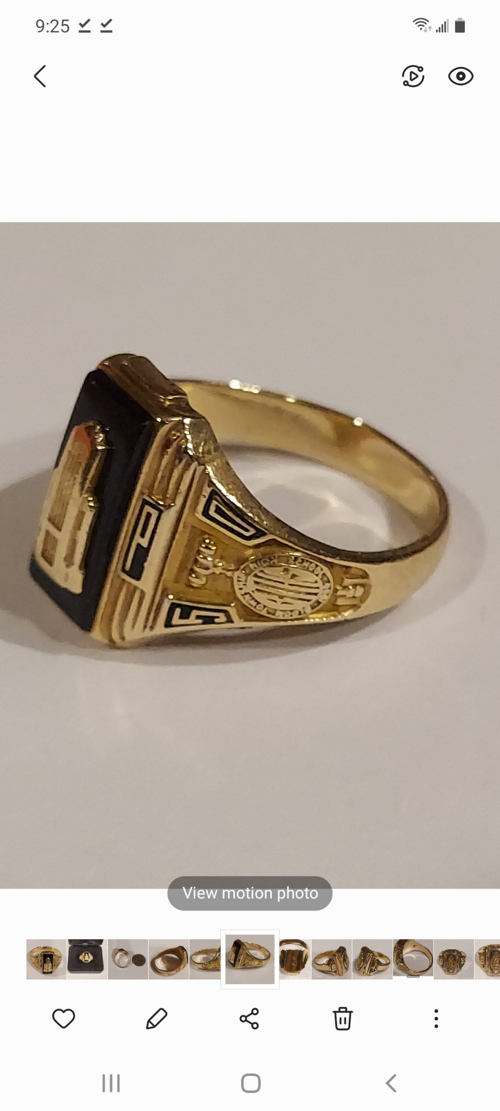 10K Yellow Gold Bloom High School Class Ring - Etsy