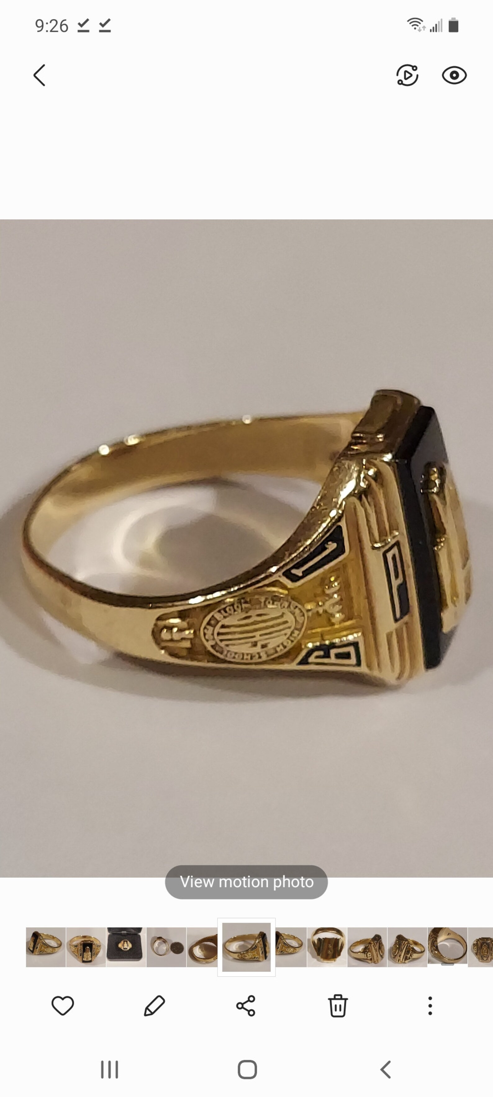 10K Gold Bloom High School Class Ring - Etsy