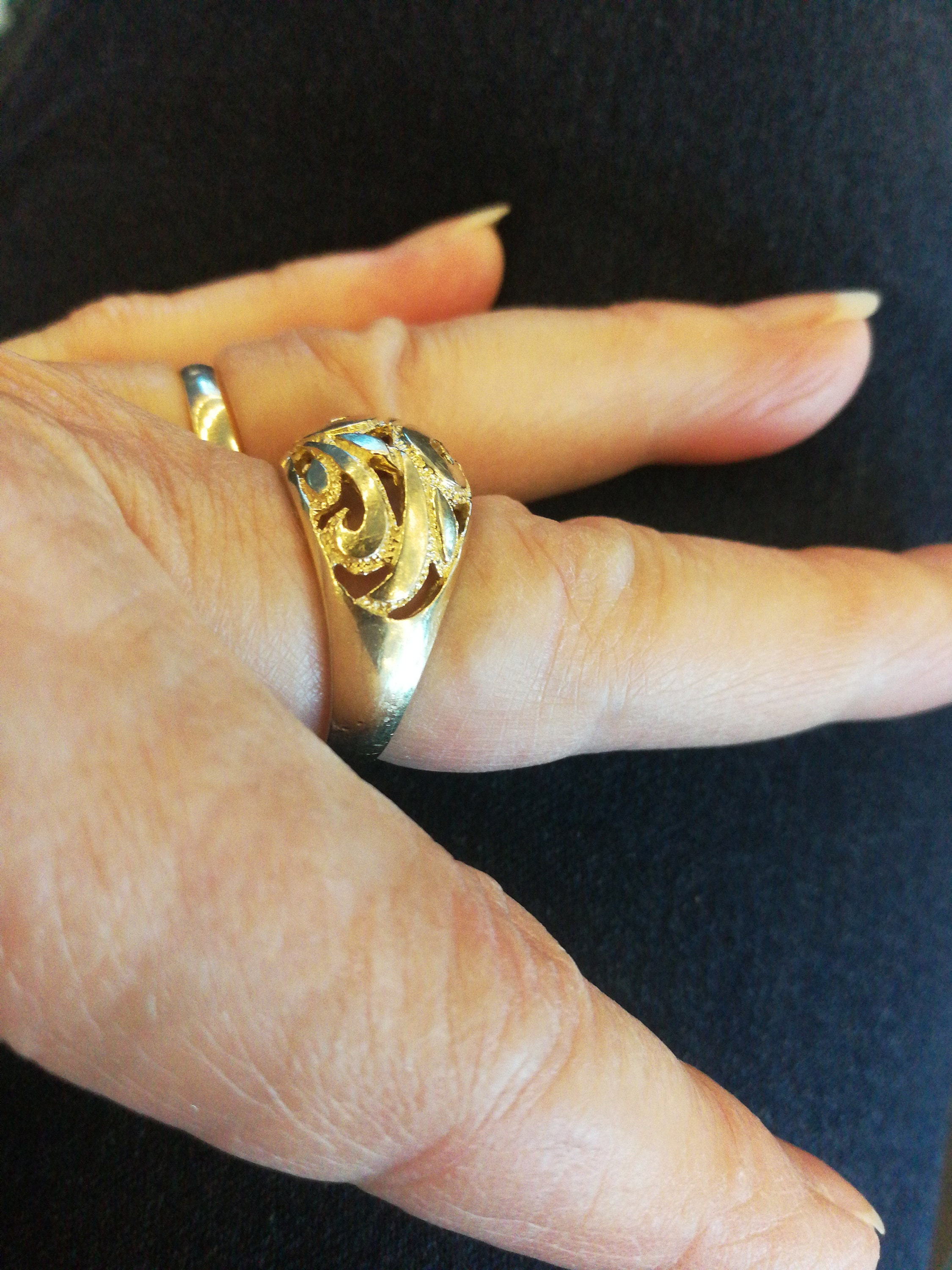 14K Ladies Dome Ring - Etsy