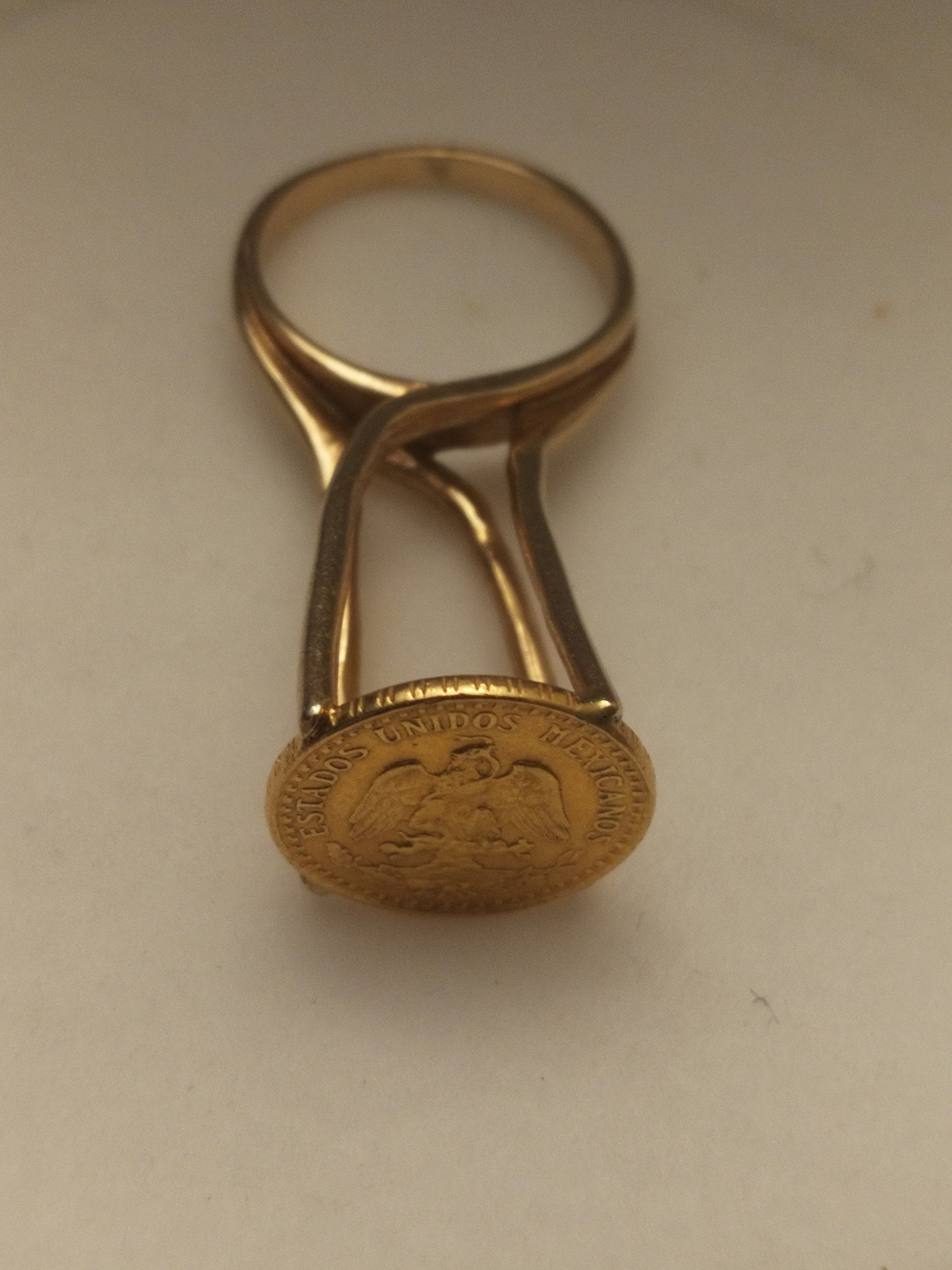 Mexican Gold Bullion Dos Peso Ring - Etsy