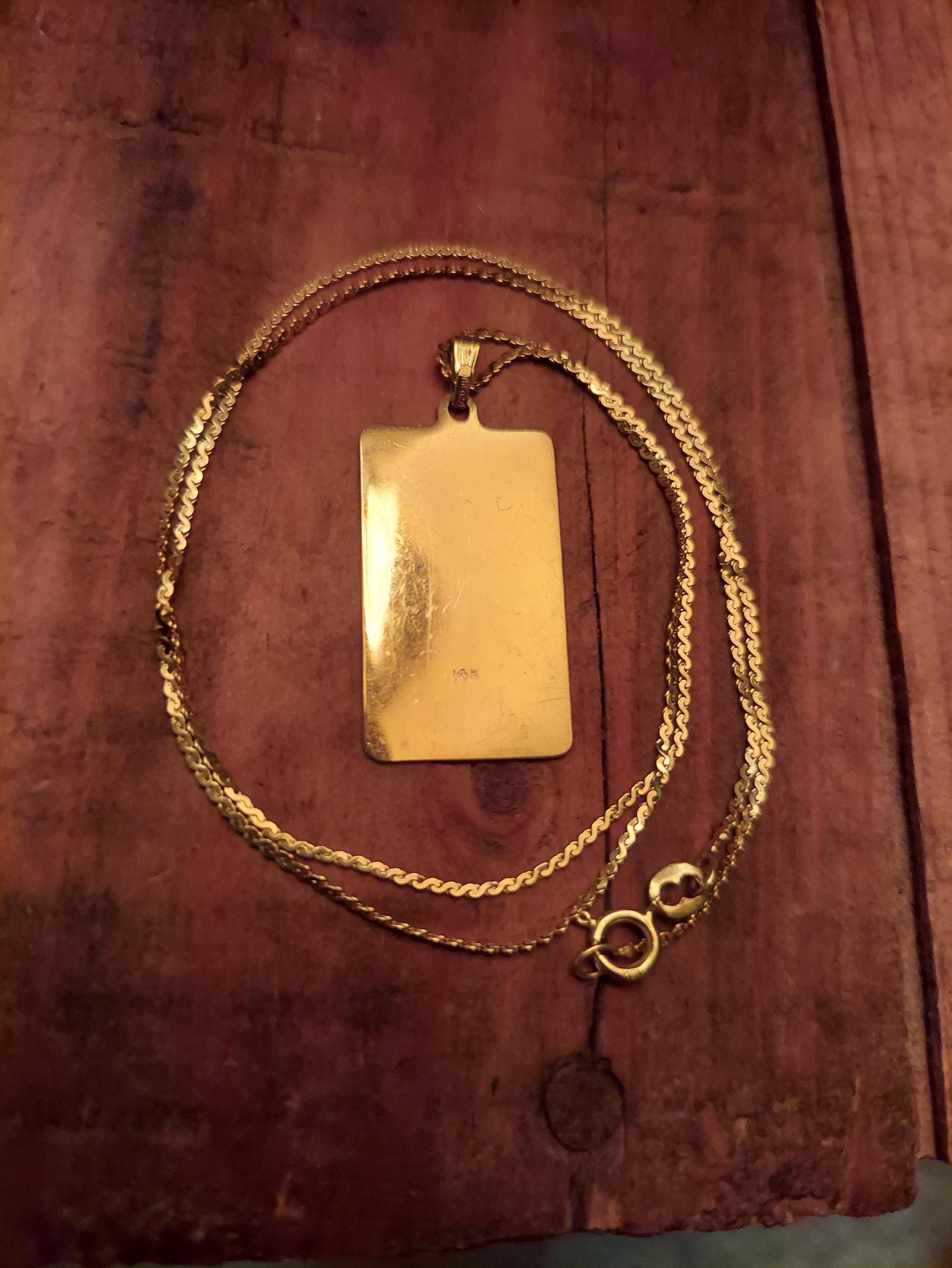 14K Replica Gold Ingot Pendant - Etsy