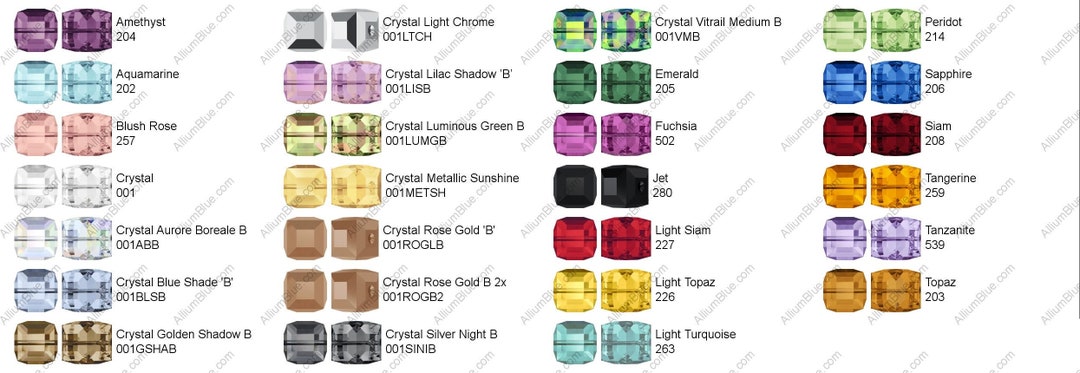 Swarovski 5601 - Cube Crystal Bead - Etsy