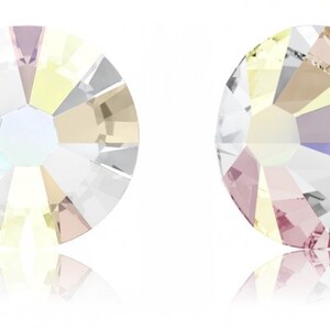 Crystal Aurore Boreale (001AB) Swarovski 2058 Xilion/ New 2088 Xirius Crystal Flatback No-hotfix ...