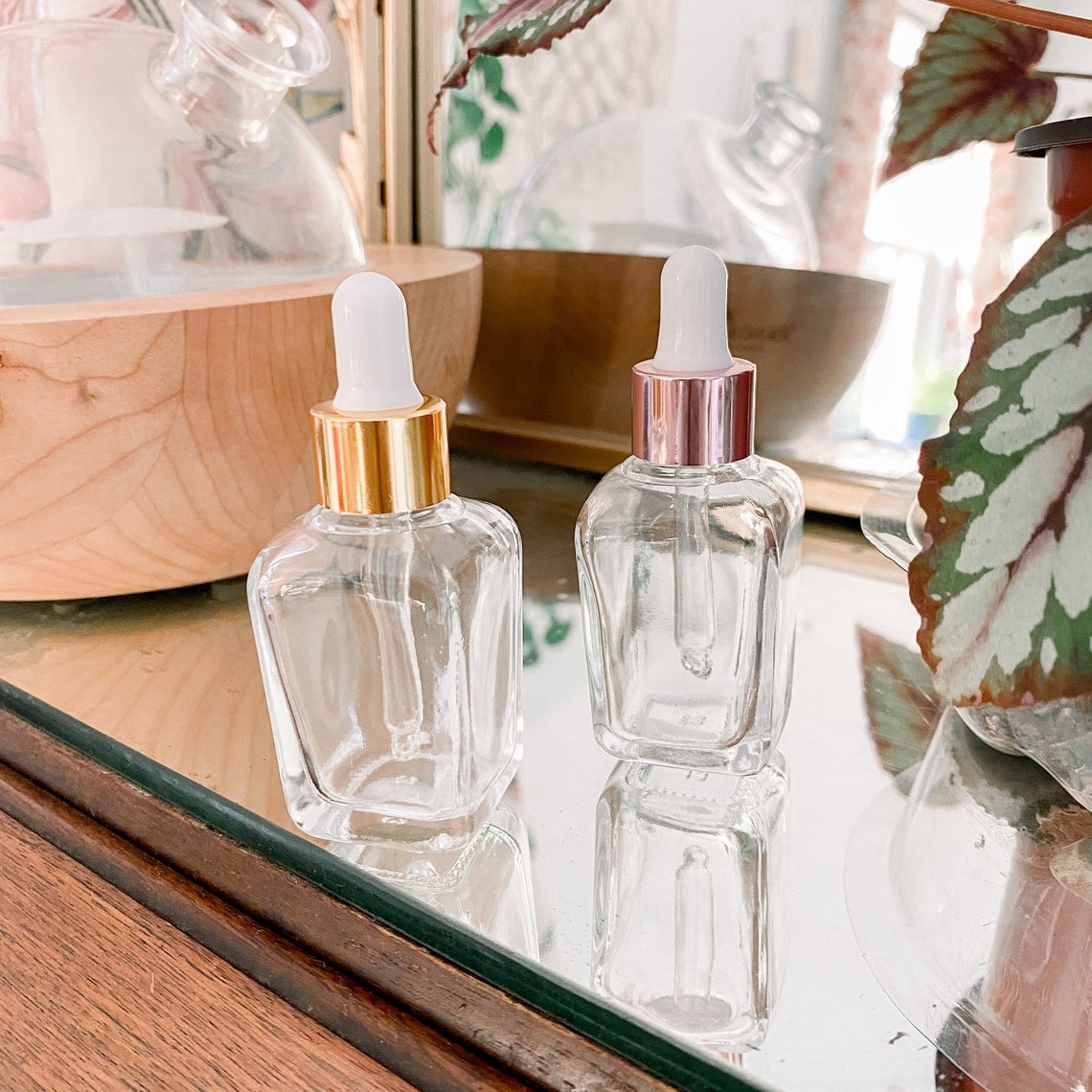 30ml Serum Dropper Bottle Rose Gold or Gold: Floral Infused - Etsy