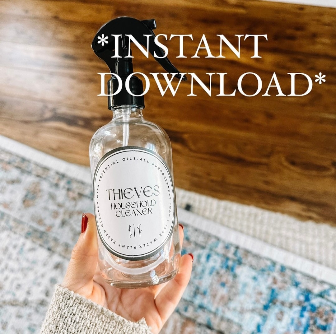 INSTANT DOWNLOAD DIGITAL Thieves Household Cleaner Label Circle - Etsy