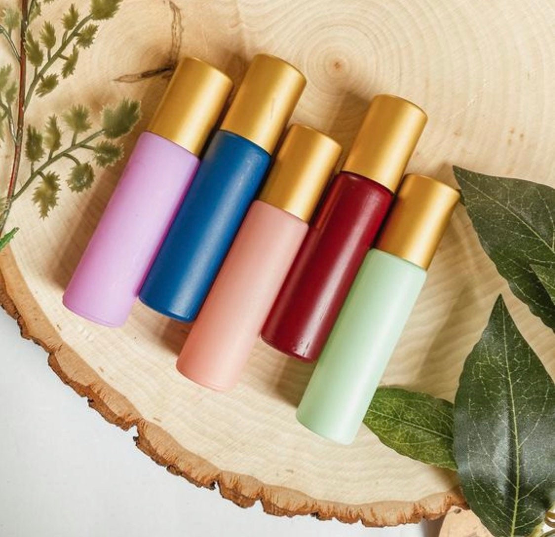 Pastels 10 Ml Matte Glass Essential Oil Roller Bottles - Etsy