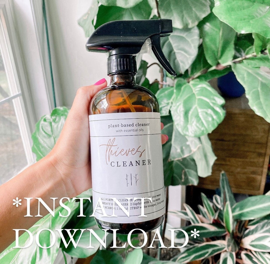 INSTANT DOWNLOAD DIGITAL Thieves Household Cleaner Label - Etsy