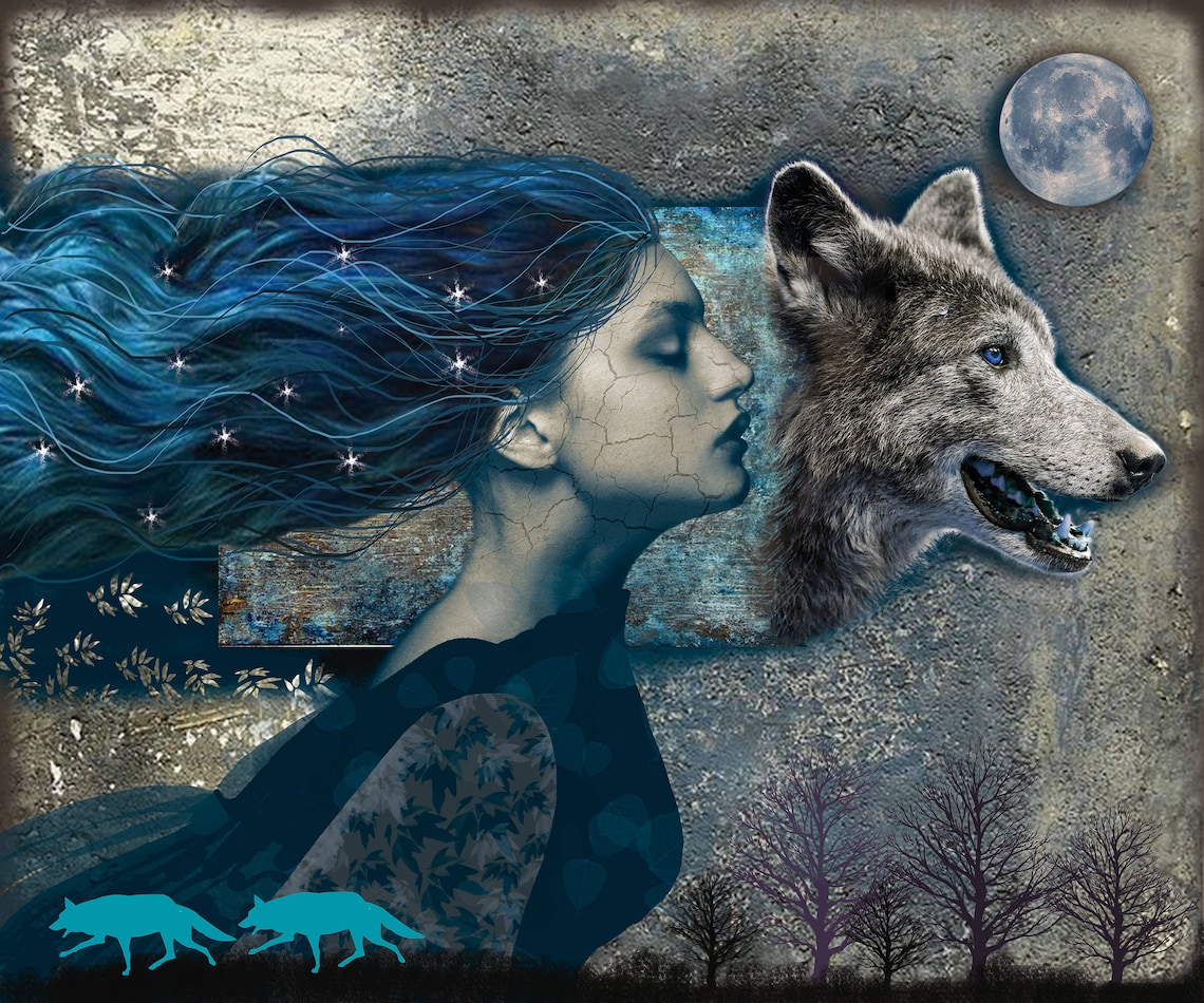 Werewolf Digital Art Art Print Fairy Tale Illustration - Etsy
