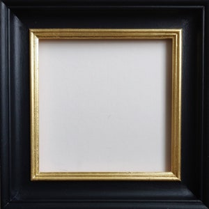 Black Wooden Frame for 8x8 Inch Canvas Gold Detail | Oil Painting Frame ...