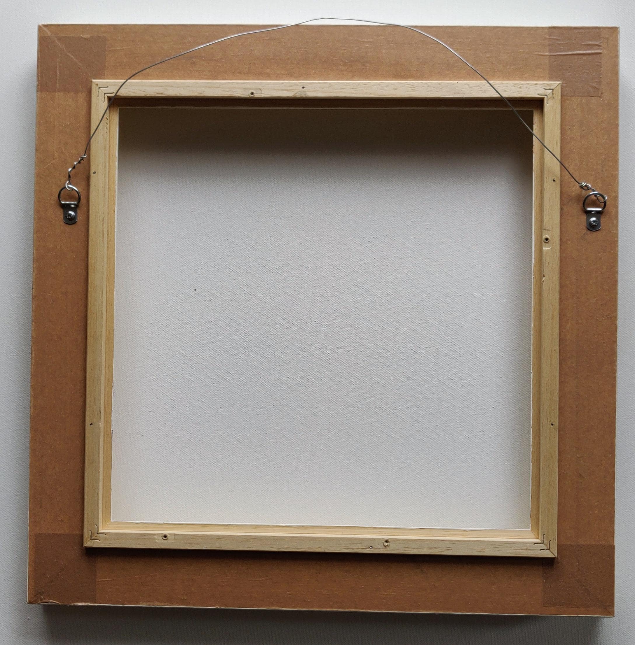 White Wooden Frame for 12x12 Inch Canvas 310mmx310mm Gold Detail Oil ...