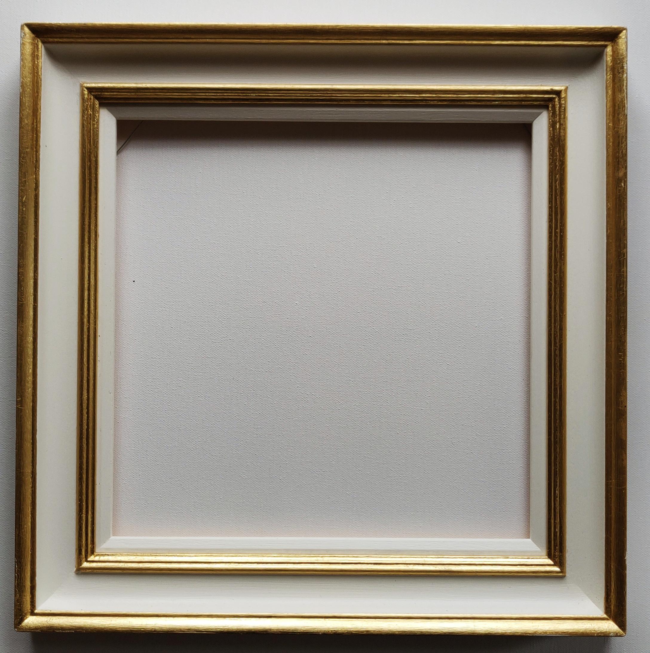 White Wooden Frame for 12x12 Inch Canvas 310mmx310mm Gold Detail Oil ...