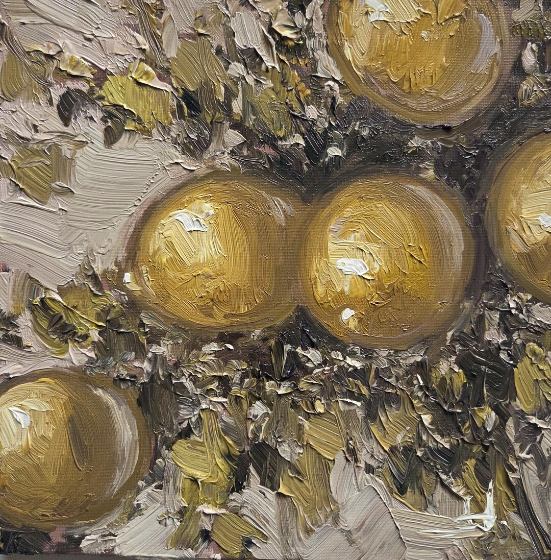 Lemon Tree Oil Painting | Impressionist Kitchen Décor - Etsy