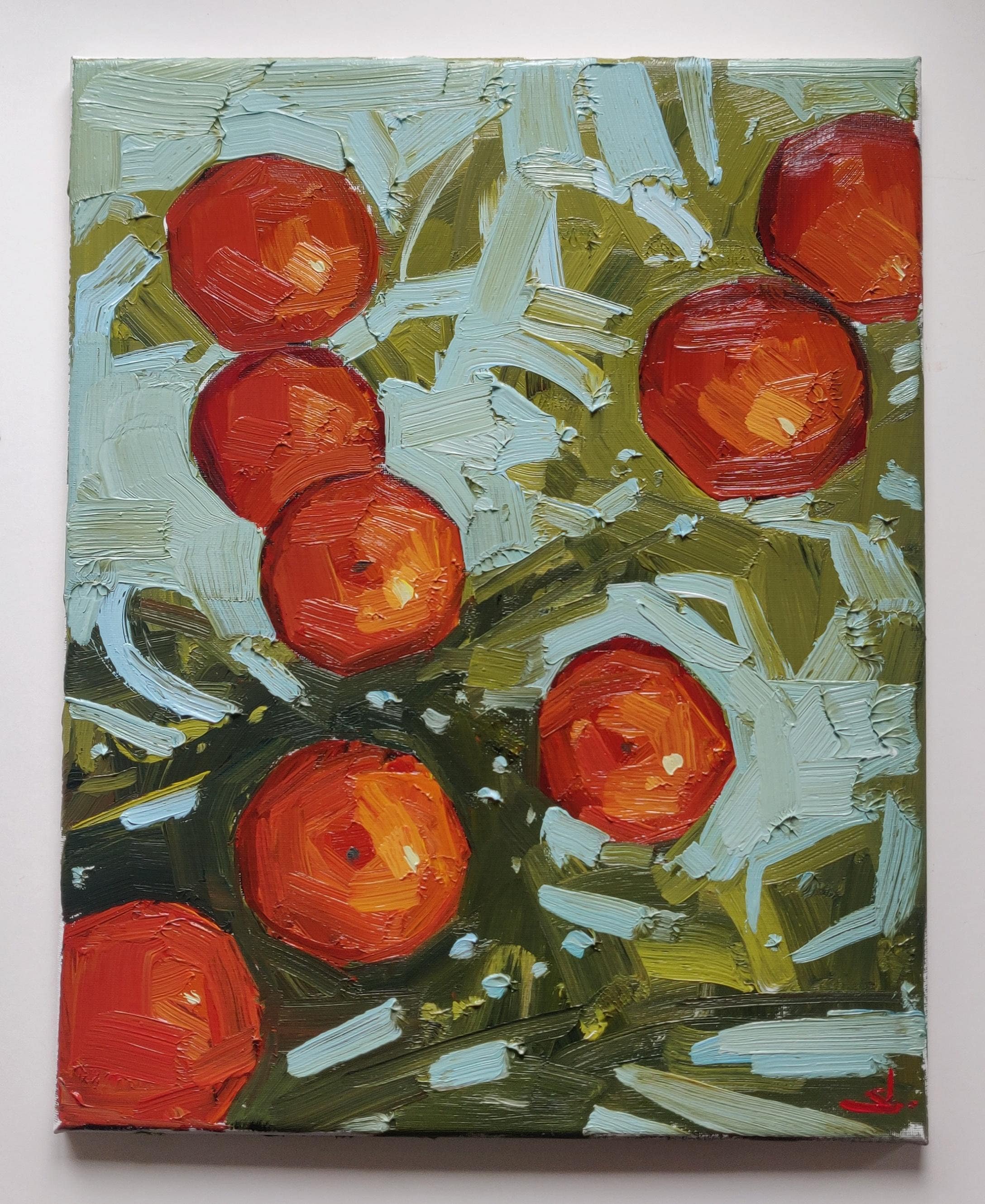 Orange Tree Oil Painting Fruit Wall Art - Etsy