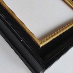 Black Wooden Frame for 8x8 Inch Canvas (202mmx202mm) Gold Detail | Oil ...