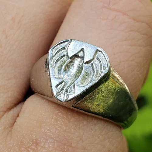 Rising Phoenix Wax Seal Signet Ring - Etsy