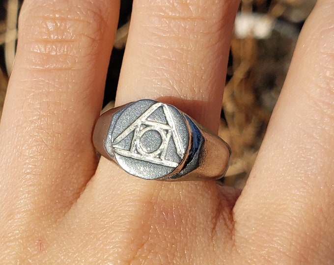 SALT Symbol - SALT Ring Sterling Silver Alchemy Occultism Occult ...