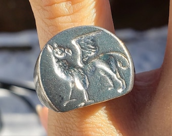 Antique Phoenix Intaglio Signet Ring in 18 Carat Gold Edwardian C. 1905 ...