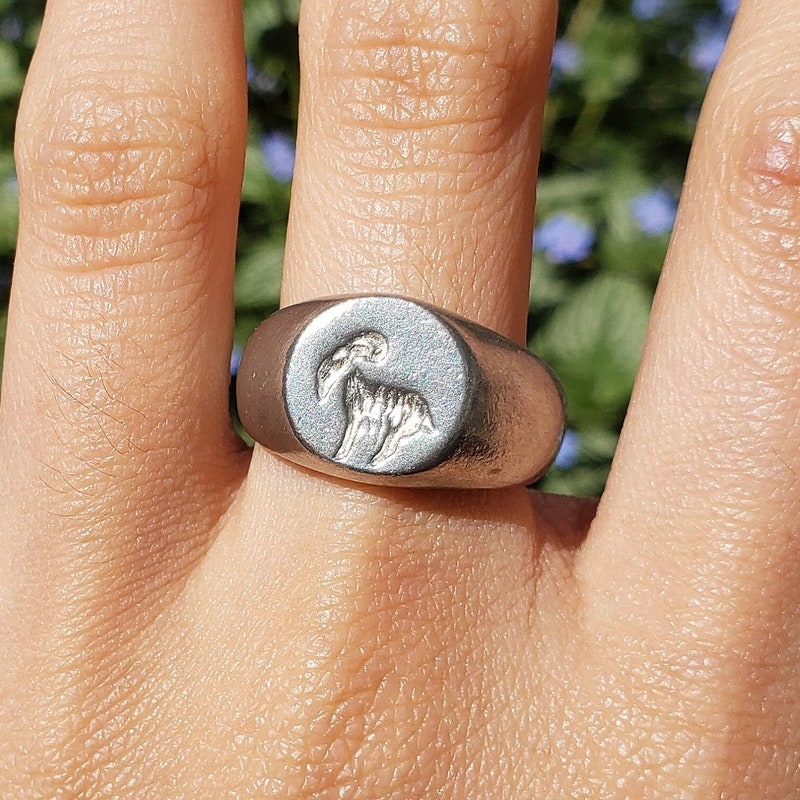 Ram Ring Signet Ring - Etsy