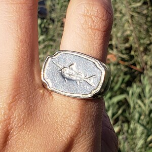 Marlin Wax Seal Signet Ring - Etsy