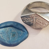 Fantasy Dragon Gold Signet Ring · Custom Dragon Ring · Mystical Ring ...