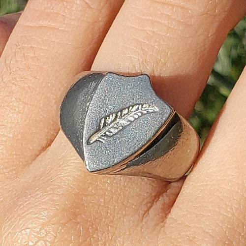 Seashell Wax Seal Signet Ring Handmade Vitrified Porcelain in - Etsy