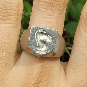 Knight Chess Piece Wax Seal Signet Ring - Etsy