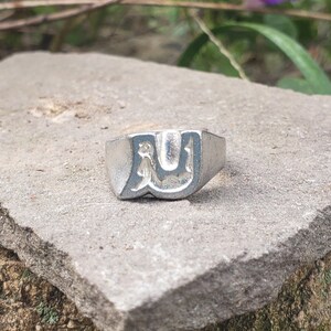 Body Letter "u" Wax Seal Signet Ring - Etsy