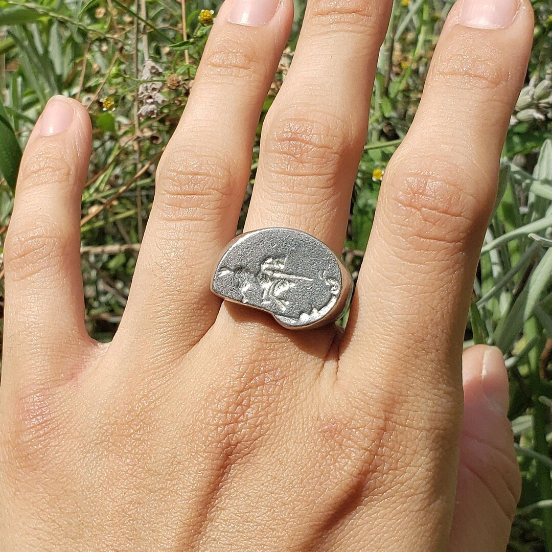 Snail Jousting Wax Seal Signet Ring - Etsy