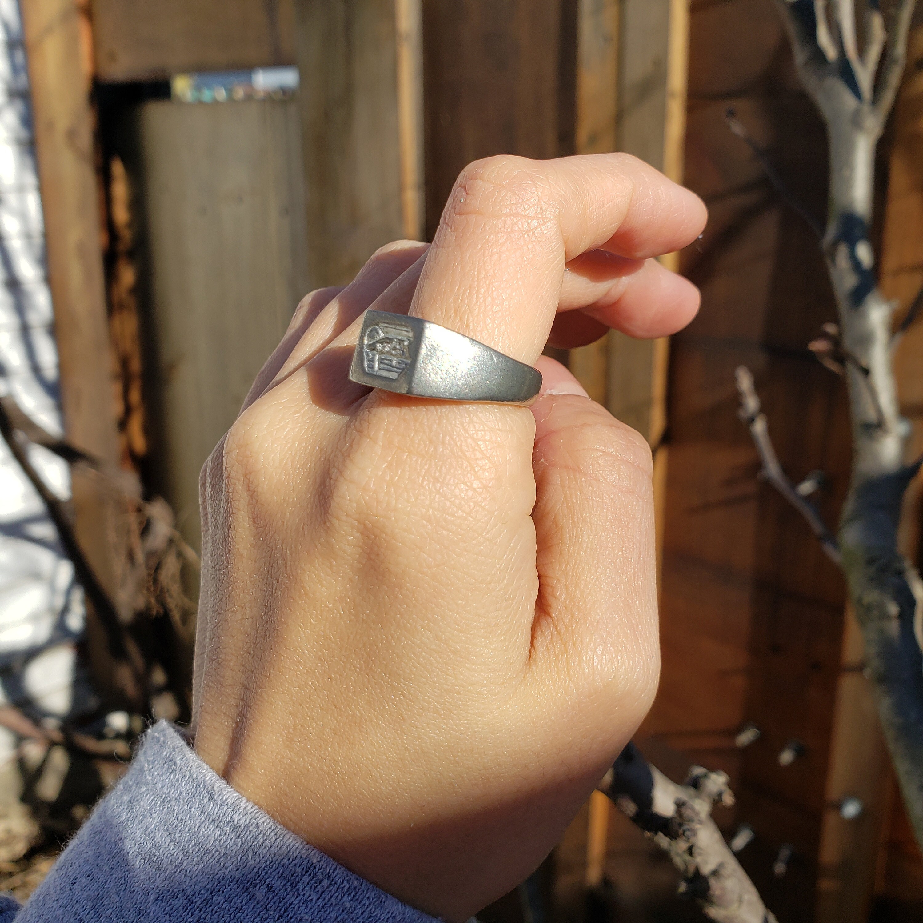 Treasure chest wax seal signet ring | Etsy