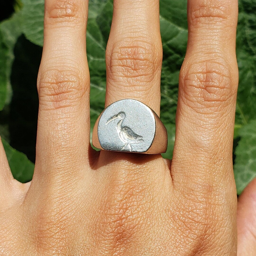 Ibis Wax Seal Signet Ring - Etsy
