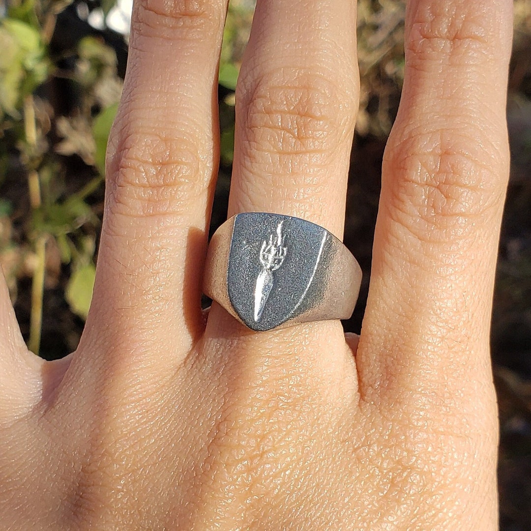 Torch Wax Seal Signet Ring - Etsy