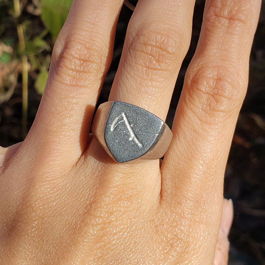 Scythe Wax Seal Signet Ring - Etsy