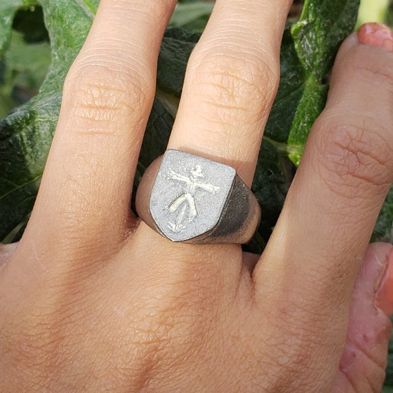 Scarecrow Wax Seal Signet Ring - Etsy