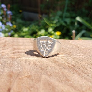 Yarrow Wax Seal Signet Ring - Etsy