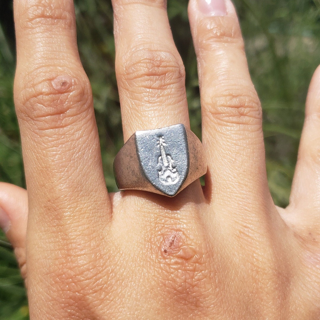 Violin Wax Seal Signet Ring - Etsy