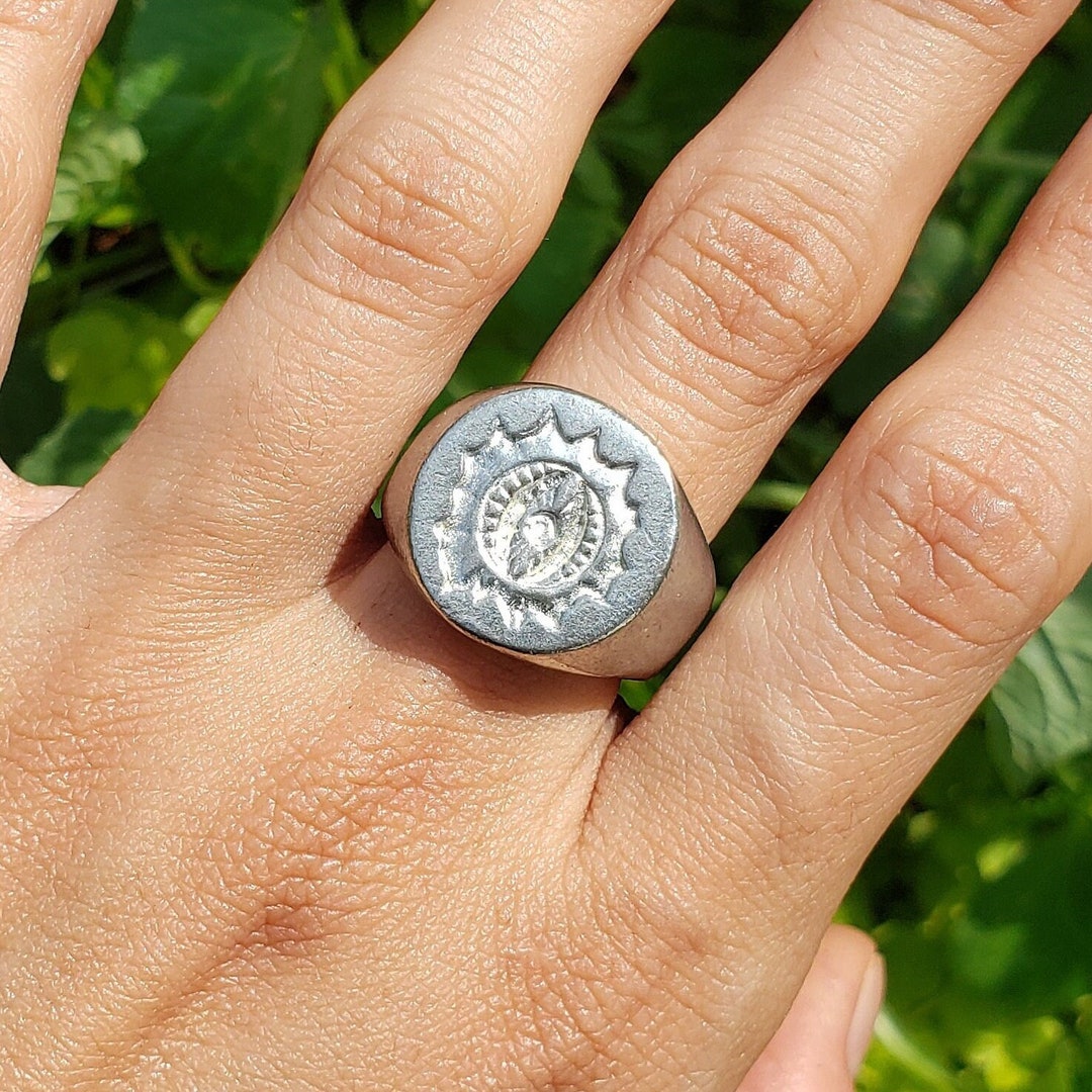 Ophanim Wax Seal Signet Ring - Etsy