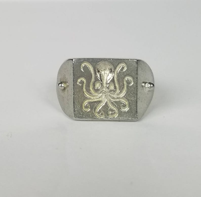 Octopus Wax Seal Signet Ring - Etsy