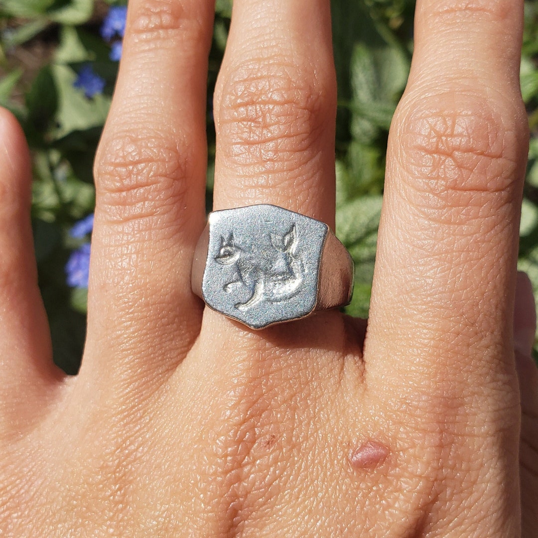 Catfish Wax Seal Signet Ring - Etsy