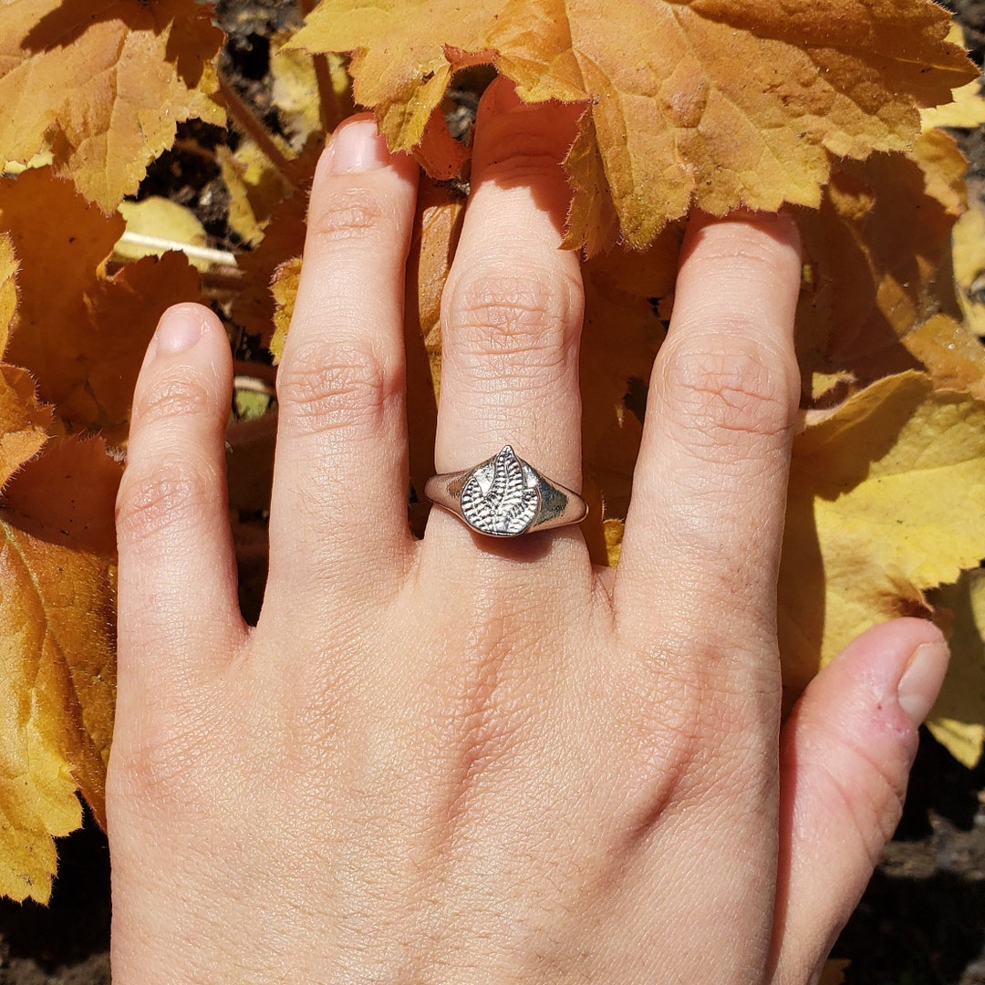 Fire Fern Wax Seal Signet Ring - Etsy