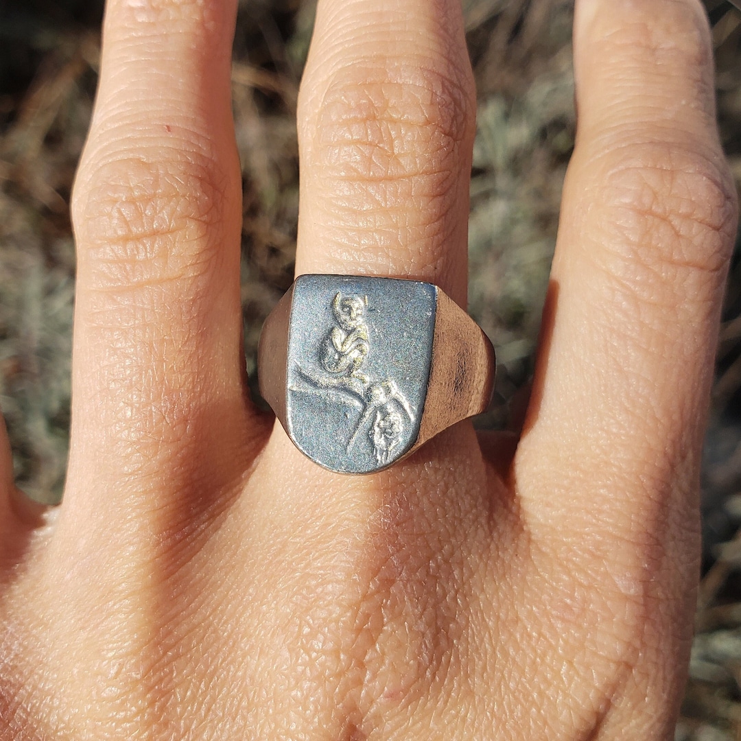 Incubus Nightmare Wax Seal Signet Ring - Etsy