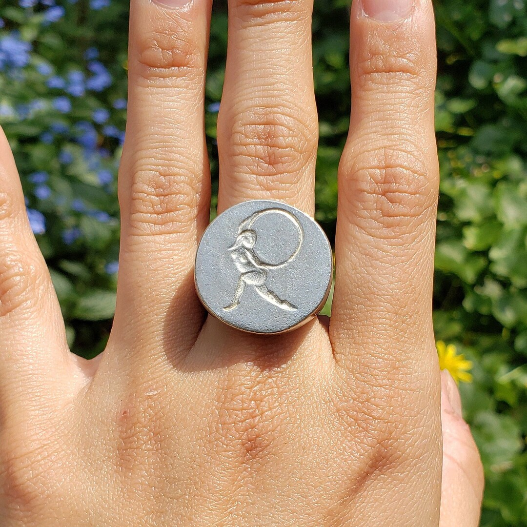 Gymnastics Hoop Wax Seal Signet Ring - Etsy