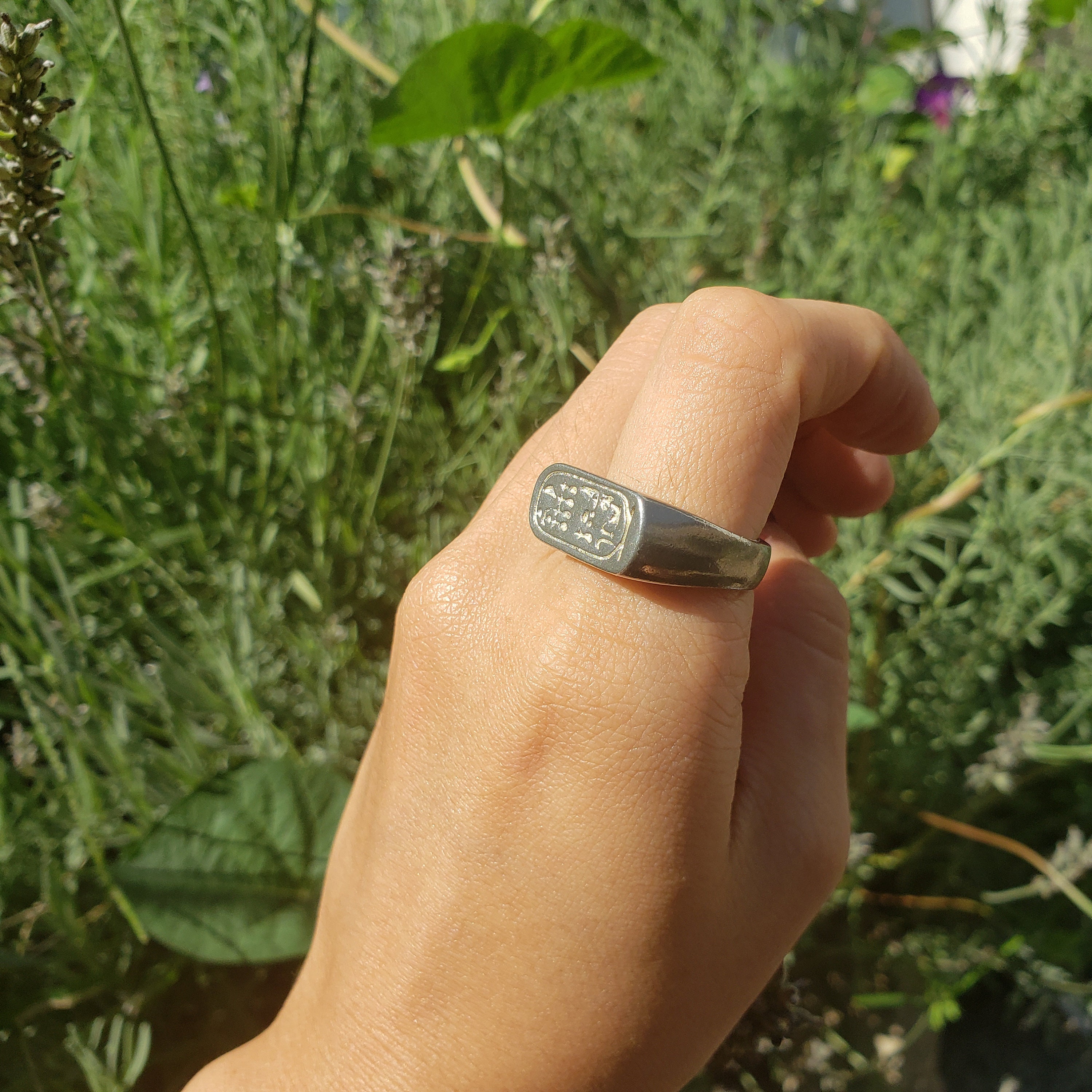 Nefertiti cartouche wax seal signet ring | Etsy