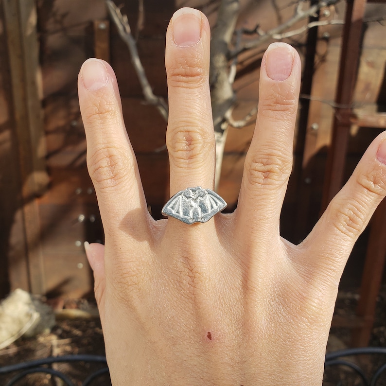 Bat Wax Seal Signet Ring - Etsy