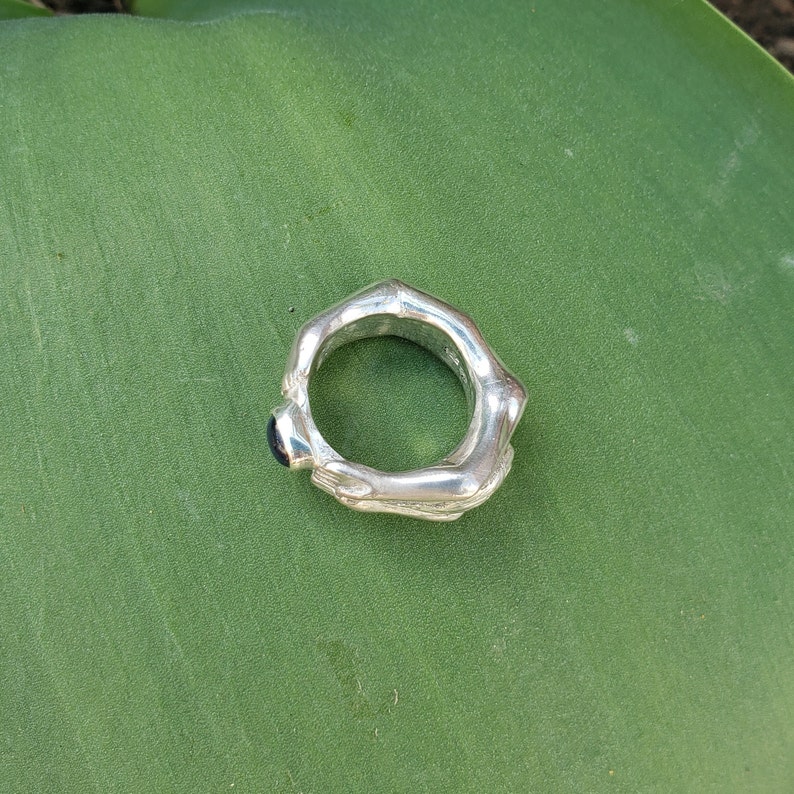 Blue Star Sapphire Back Bend Ring - Etsy