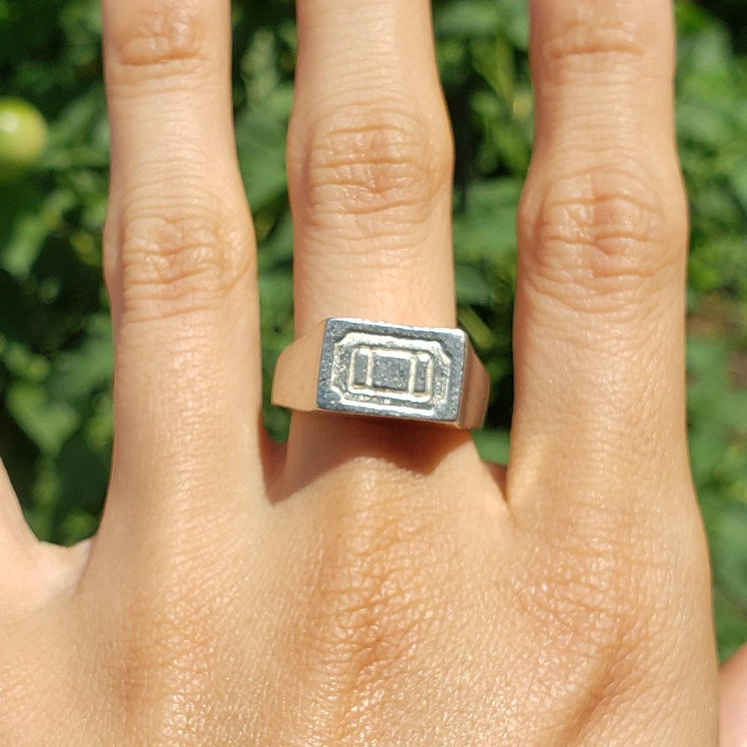 Ticket Wax Seal Signet Ring - Etsy